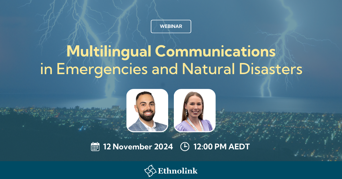Multilingual Communications in Emergencies and Natural Disasters